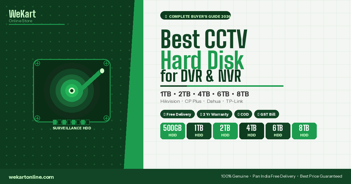 Best CCTV Hard Disk for DVR & NVR (1TB, 2TB, 4TB, 6TB, 8TB) | WeKart ...